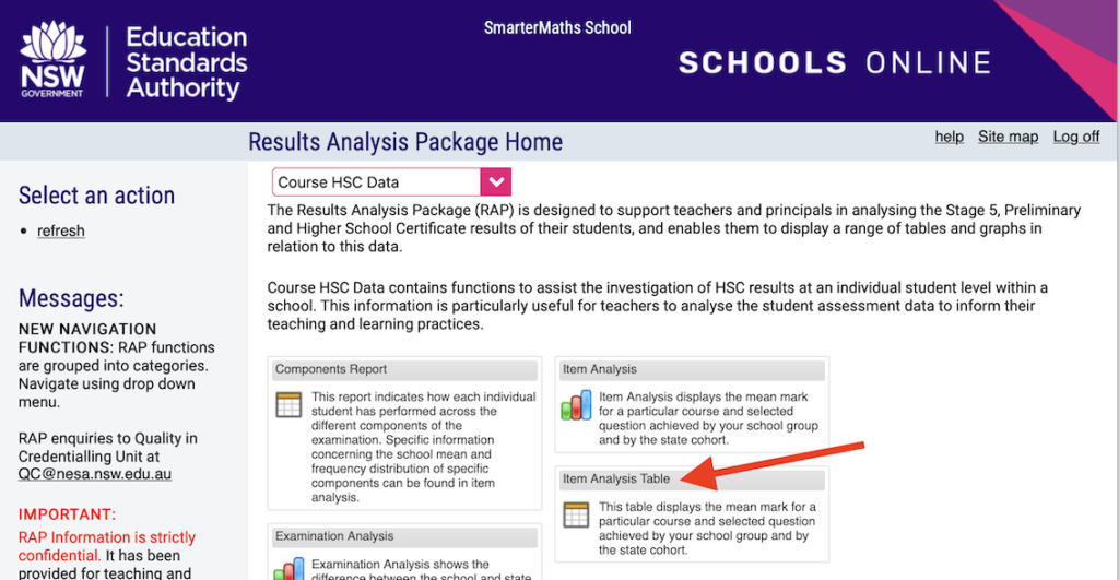 SmarterEd HSC RAP data integration